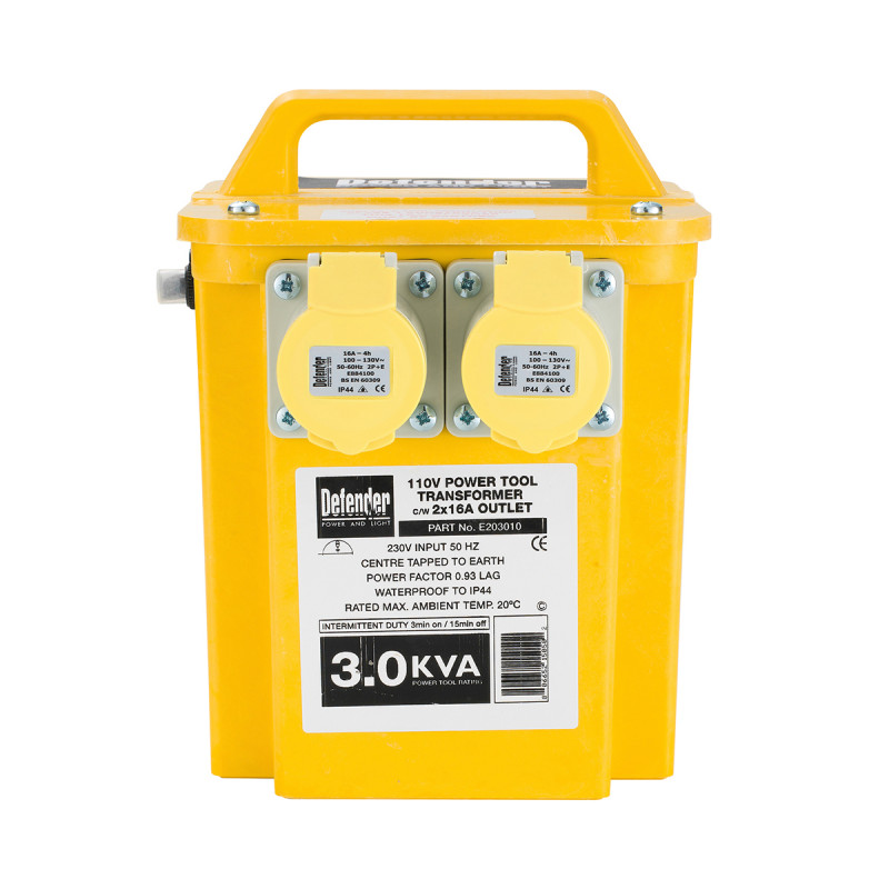 Transformer 3.3kva Dual Socket 110 volt - Deals2Build.co.uk