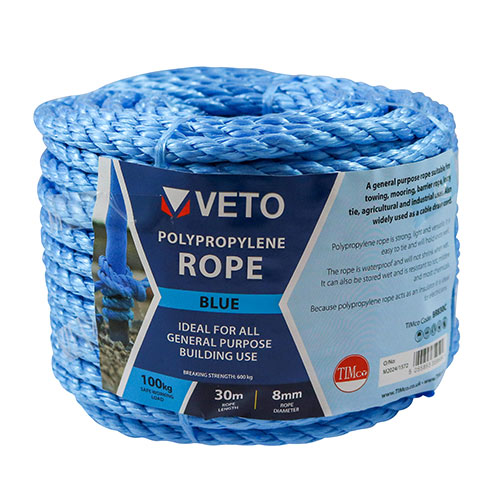 6mm Blue Rope Draw Cord 30m - Deals2Build.co.uk