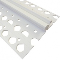 White PVC 15mm Movement Joint Bead 2.5m - Deals2Build.co.uk
