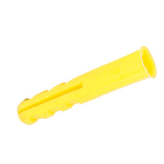 5mm Yellow Plastic Wall Plugs - 100 Pack - Deals2Build.co.uk
