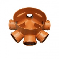 320mm Inspection Chamber Base- 5 Inlet Shallow Access - Deals2Build.co.uk